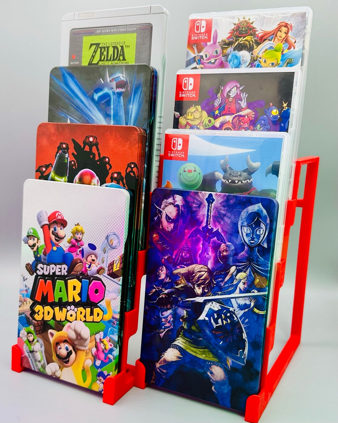 Switch Games Stand / Display Stand - 3D Printed for up to 4 Cartridge ...