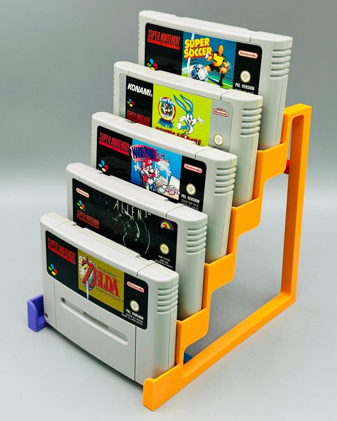 SNES Stand / Display Stand 3D Printed for 5 Cartridge / Modules gd-no ...