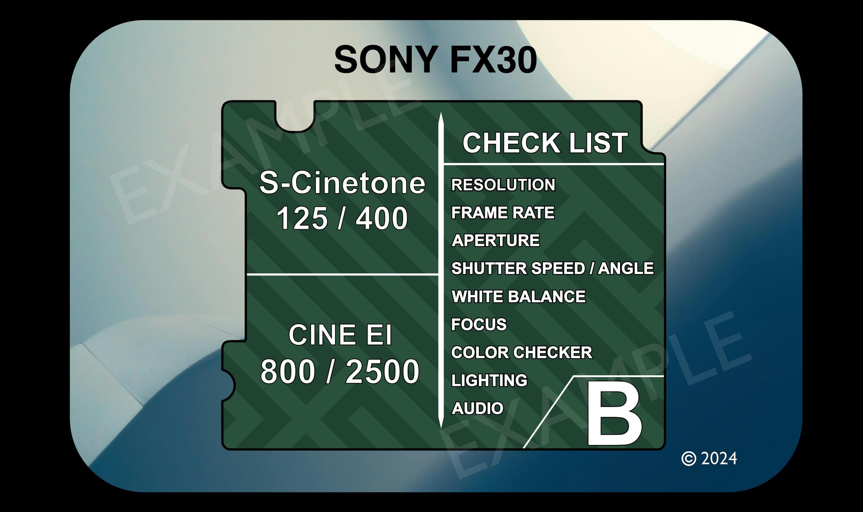 Sony FX30 Camera // Cheat Sheet Check List Sticker - Etsy