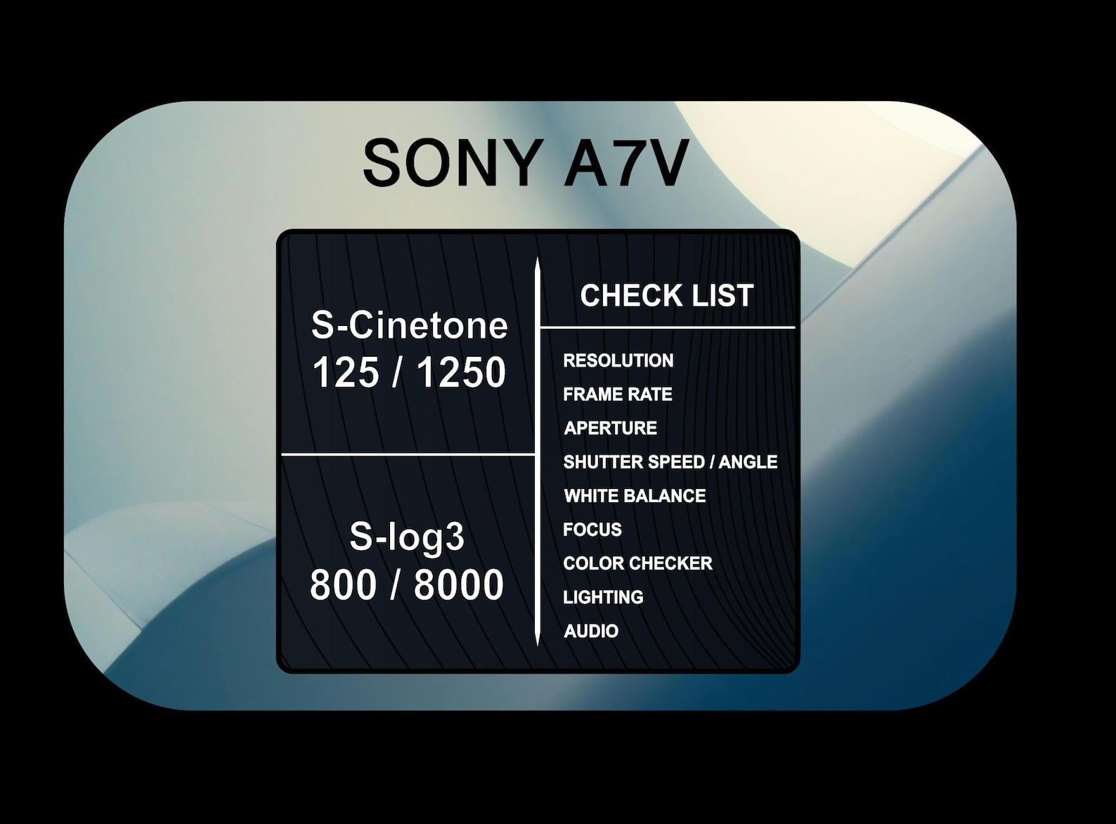 Sony A7V Camera // Cheat Sheet Check List Sticker - Etsy