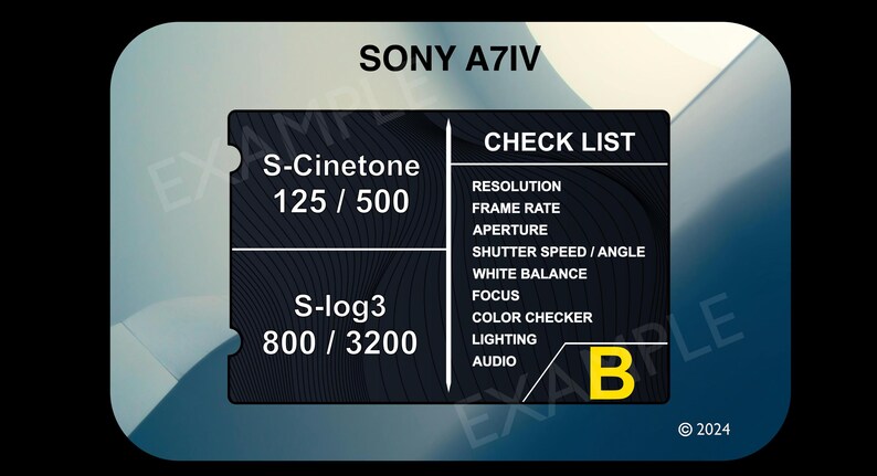 Sony A7IV Camera // Cheat Sheet Check List Sticker - Etsy