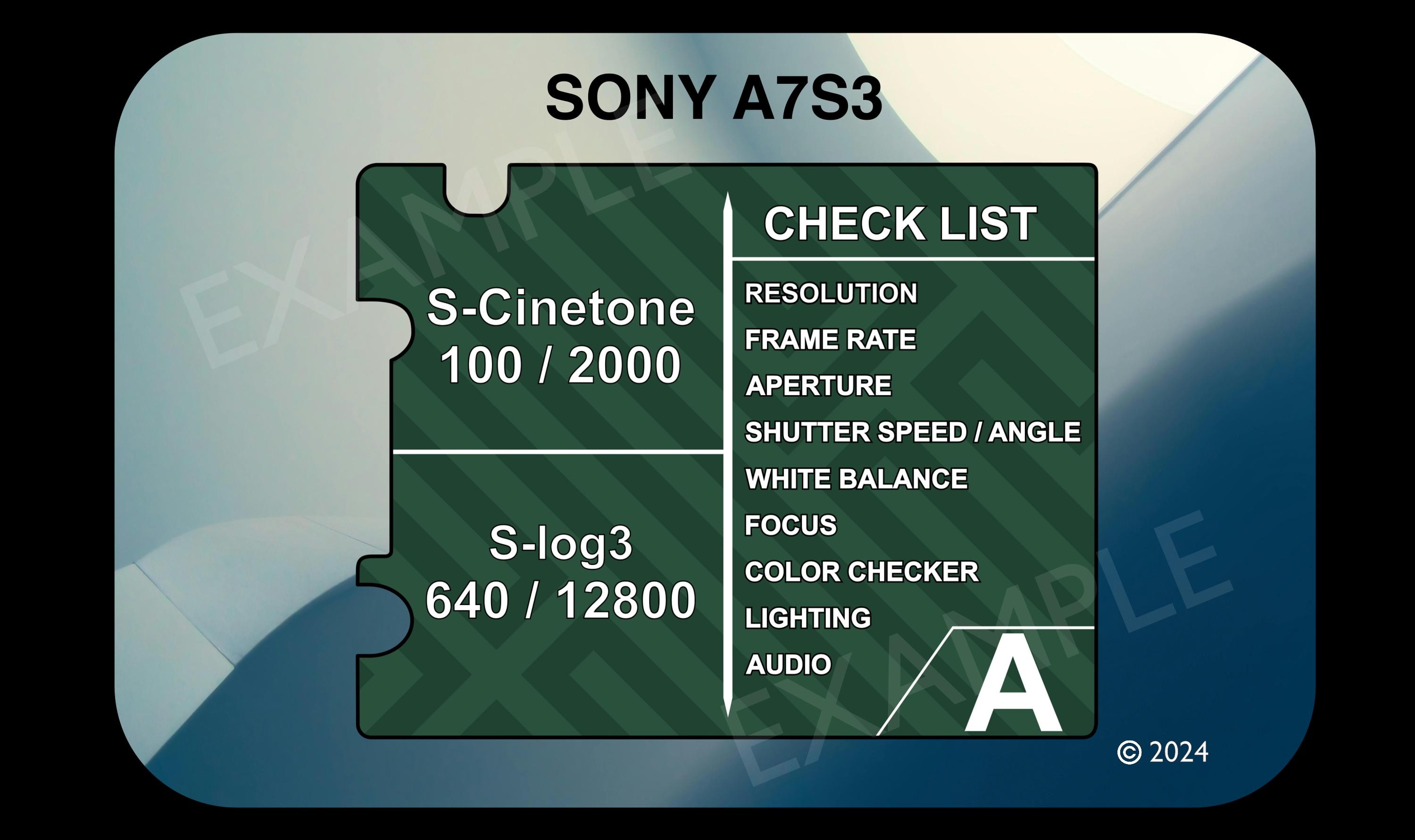 Sony A7siii Camera // Cheat Sheet Check List Sticker - Etsy