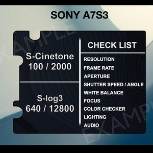 Sony A7siii Camera // Cheat Sheet Check List Sticker - Etsy