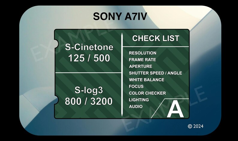 Sony A7IV Camera // Cheat Sheet Check List Sticker - Etsy