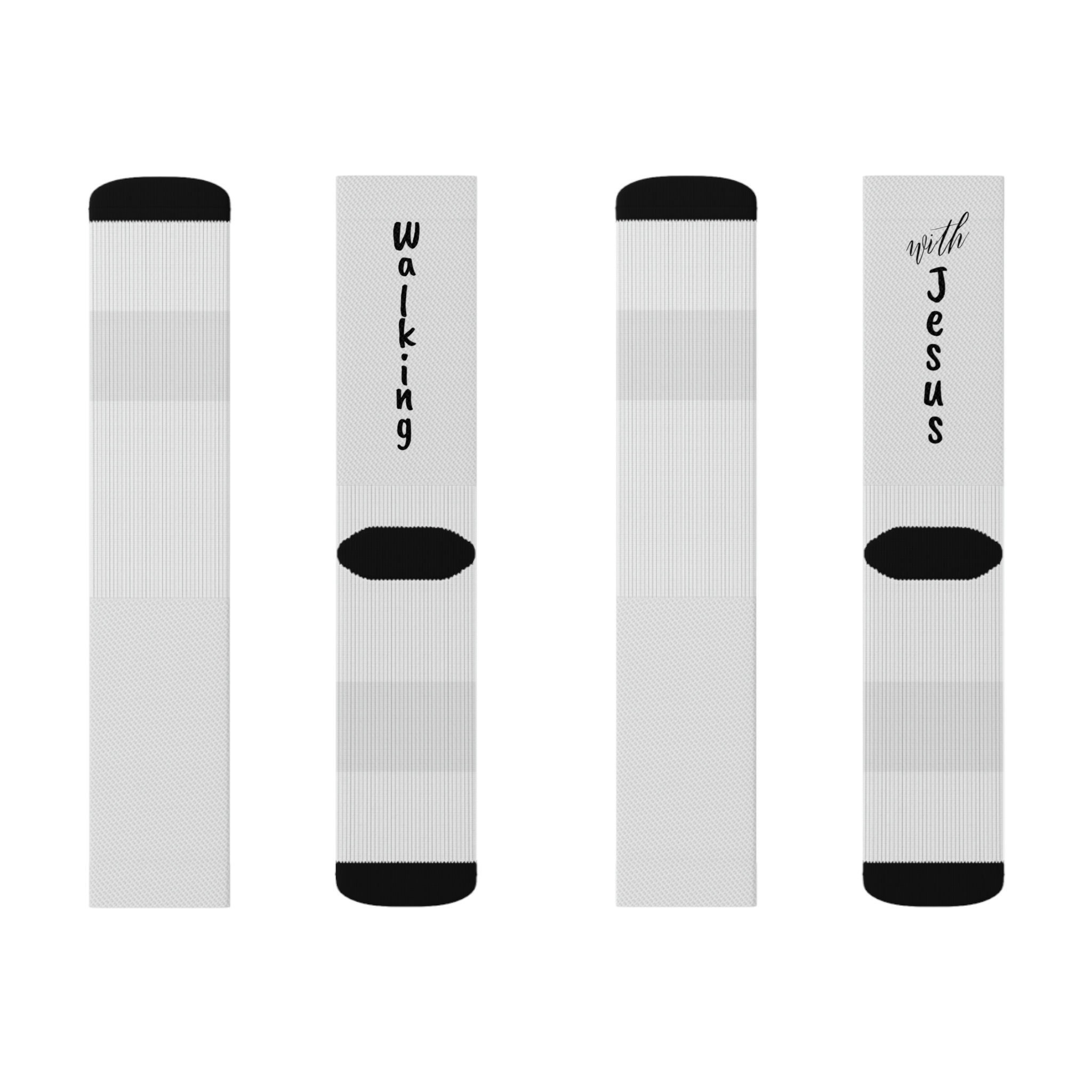 Walking With Jesus Socks Christian Gift Unisex Religious Catholic ...