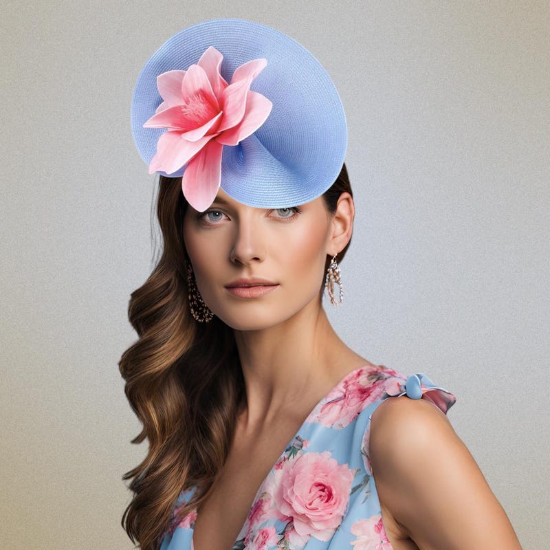 Light Blue Derby Hat - Etsy
