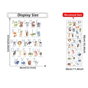 Animal Alphabet Wall Stickers, Children's Early Education Room ...