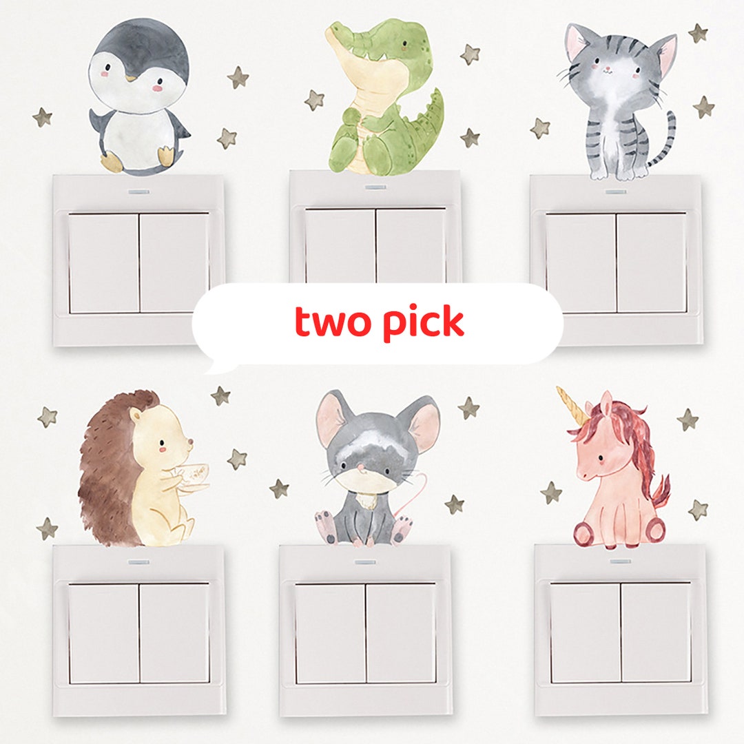 Switch Stickers, Cartoon Cute Penguins, Unicorn Cat Animals, Children's ...