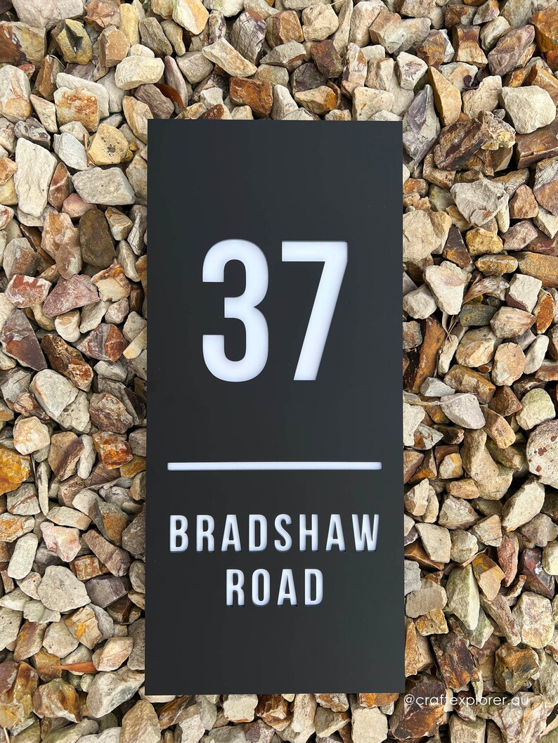 Premium Personalised House Sign Custom Double Layer Acrylic House ...