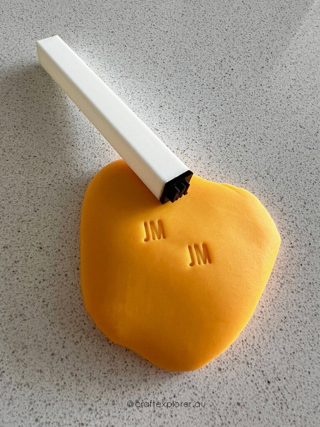 Pottery Initials Stamp, 10mm by 10mm Big, Clay Stick Stamp, Custom ...