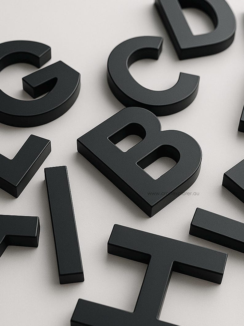 6mm Thick | Premium Black or White Laser Cut Acrylic Letters, Numbers ...