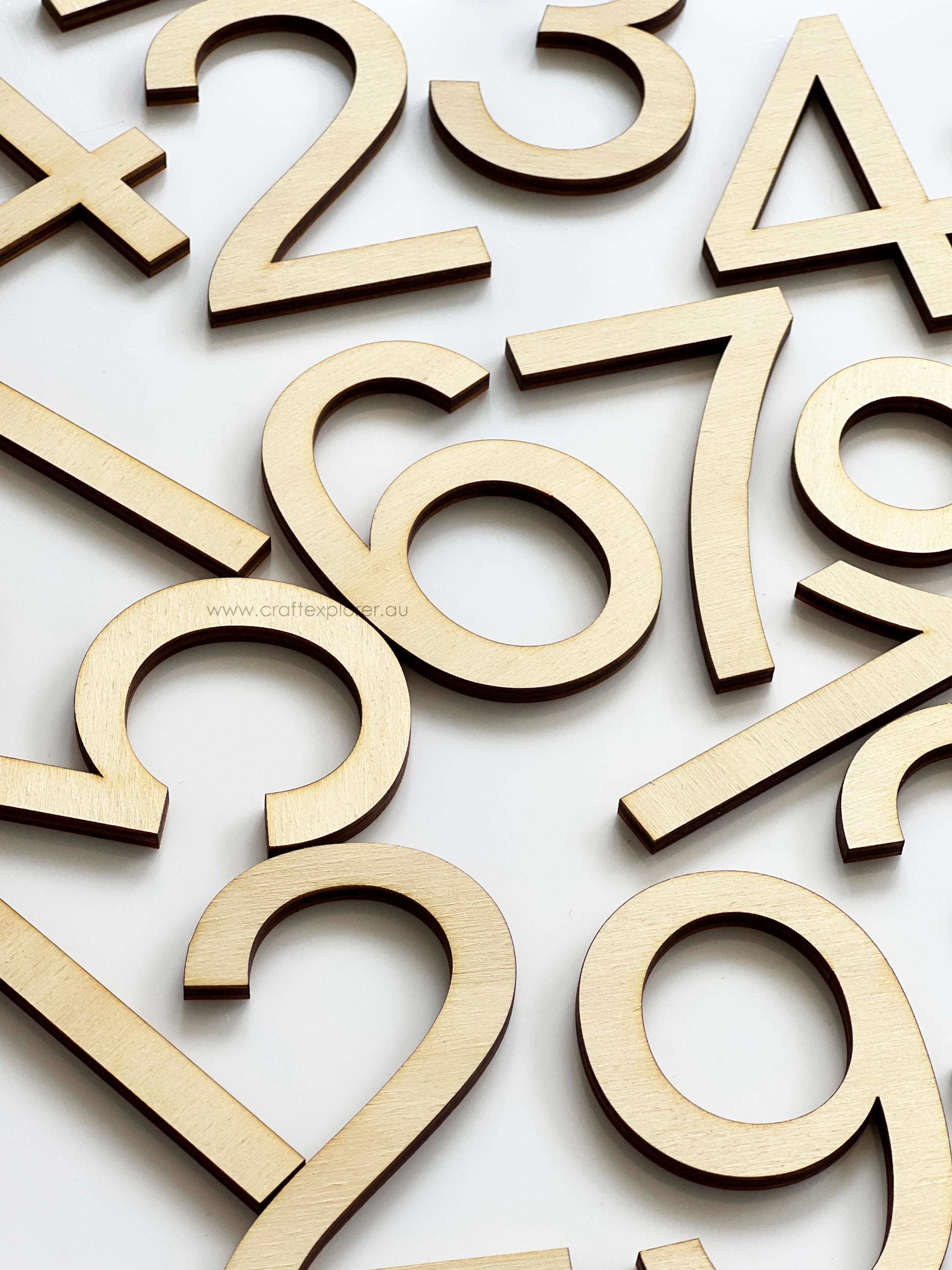 4mm Thick | Laser Cut Wooden Letters, Numbers | up to 20cm Size | Cafe ...