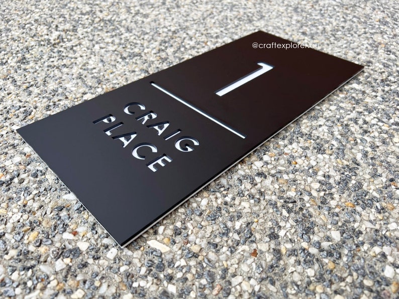 Premium Personalised House Sign Custom Double Layer Acrylic House ...