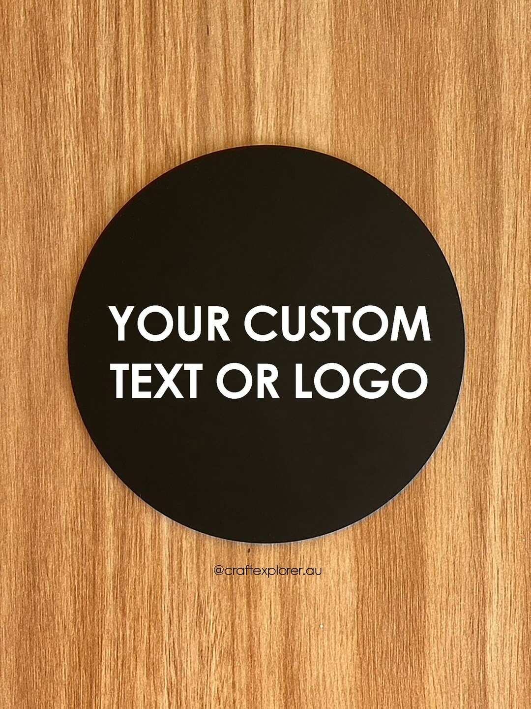 Custom Acrylic Door Sign: Minimalist Black and White Plaque - Etsy
