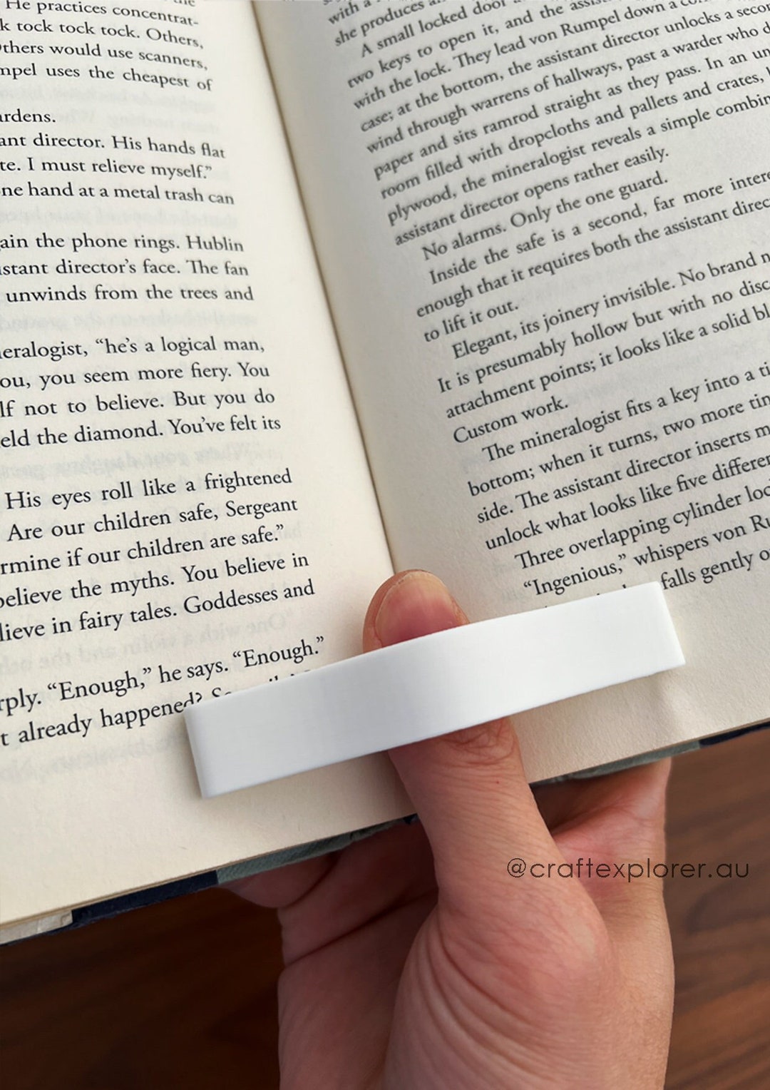 3D Printed Book Page Holder: Black or White, Two Sizes - Etsy Australia