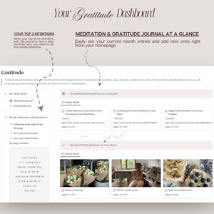 Notion Template Digital Gratitude Journal Notion Dashboard Mindfulness ...