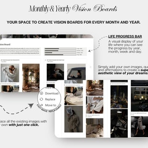 Notion Manifestation Journal Aesthetic Vision Board Notion - Etsy