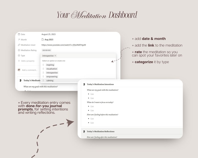 Notion Template Digital Gratitude Journal Notion Dashboard Mindfulness ...