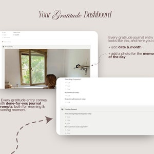 Notion Template Digital Gratitude Journal Notion Dashboard Mindfulness ...