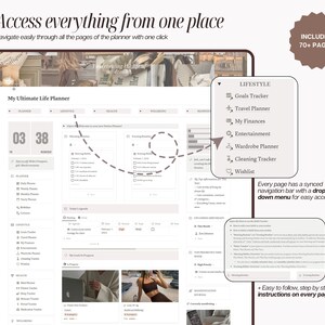 Notion Template Life Planner All in One Notion Dashboard Aesthetic Notion Personal Planner ...