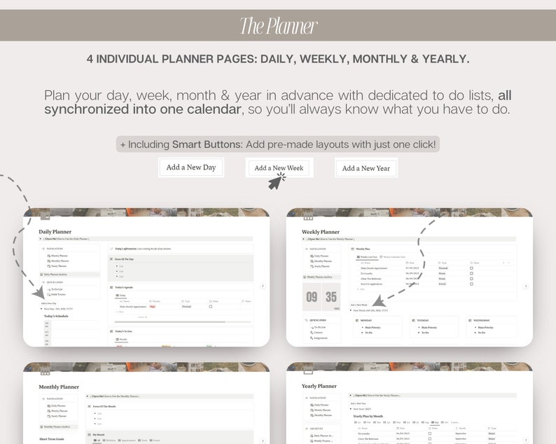 Notion Template Student Planner Notion Aesthetic Academic - Etsy