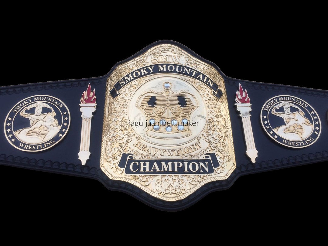 SMW Smoky Mountain Heavyweight Wrestling Championship Belt Adult - Etsy
