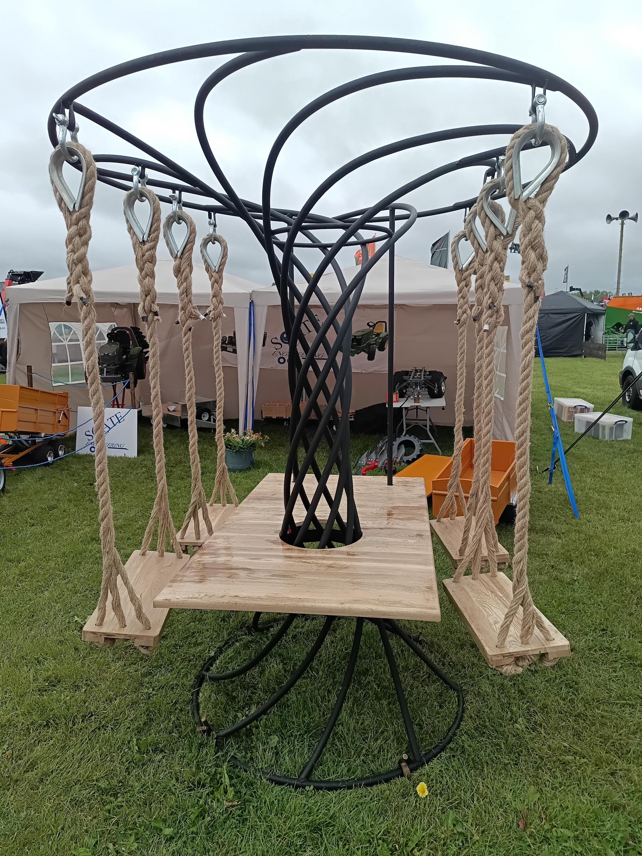 Metal Swing Picnic Table Handmade Bench Garden Table - Etsy