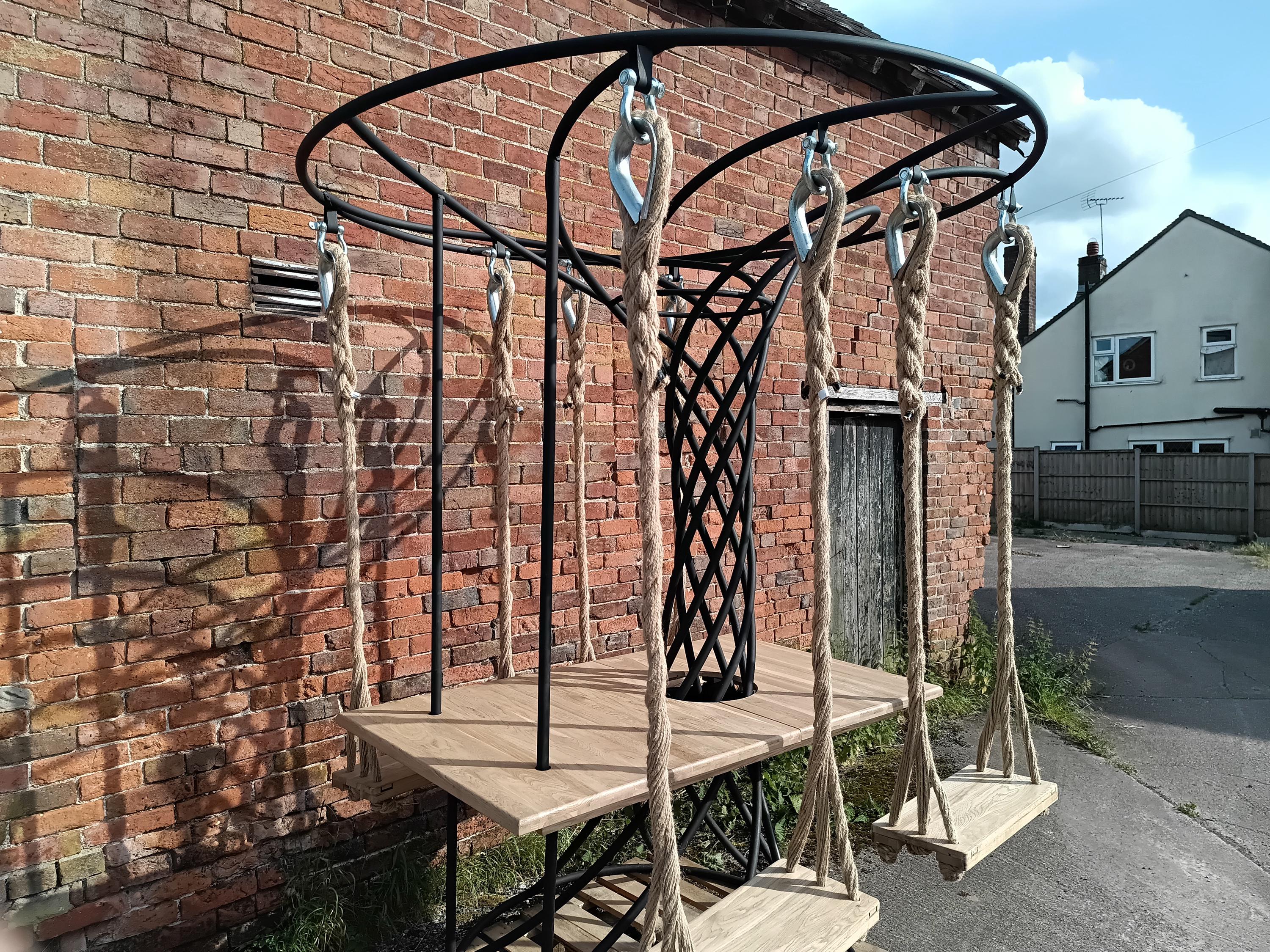 Metal Swing Picnic Table Handmade Bench Garden Table - Etsy