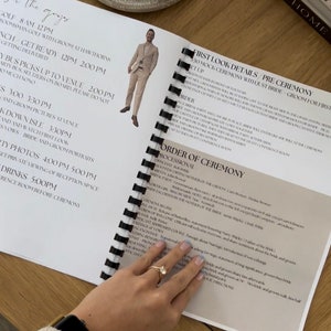 WEDDING DAY HANDOUT Template Booklet - Etsy