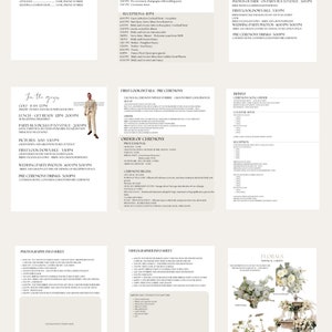 WEDDING DAY HANDOUT Template Booklet - Etsy