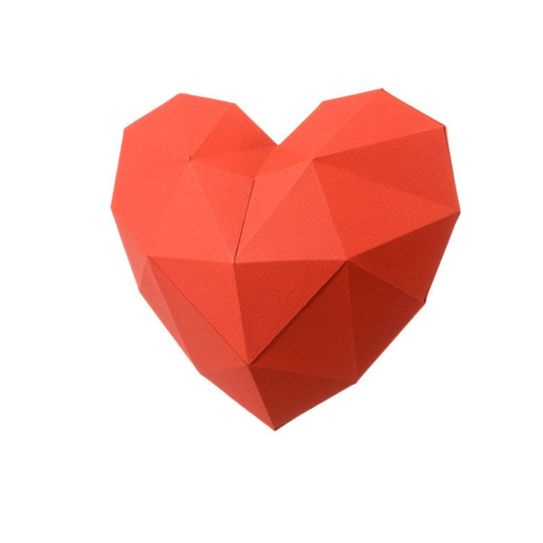 DIY 3D Papercraft Premium Quality HEART - Etsy