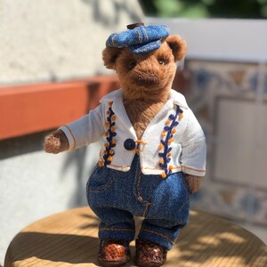 Teddy Bear and His Dog. Friends. Handmadecollectible Toy. Home, Office ...