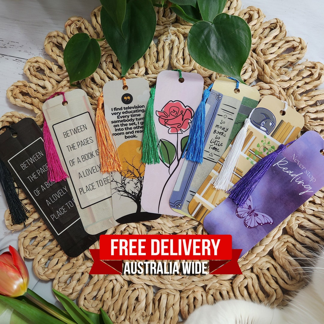 Bookmarks Laminated With Tassel Reader Gifts Book Club Book Accessory ...