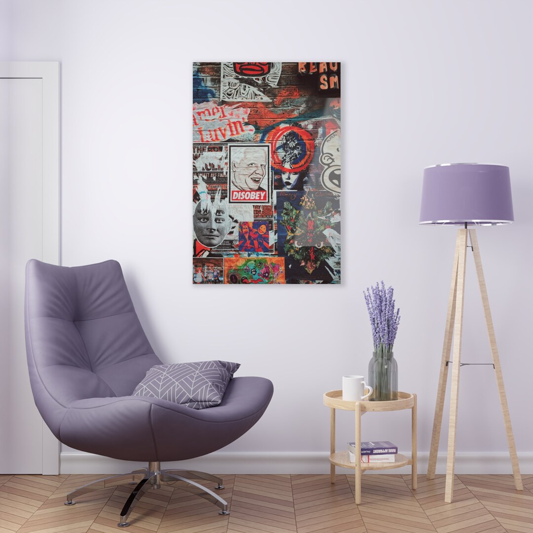 Urban Street Poster Collection Wall Art Brick Wall Image Decor ...
