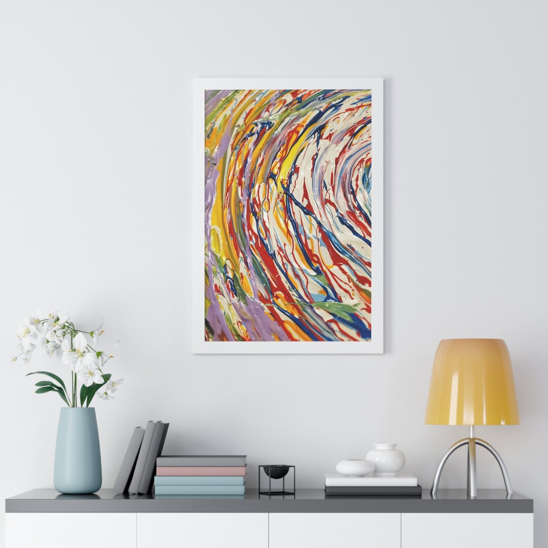 Colorful Abstract Pendulum Painting Wall Art Vibrant Wall Decor, Modern ...