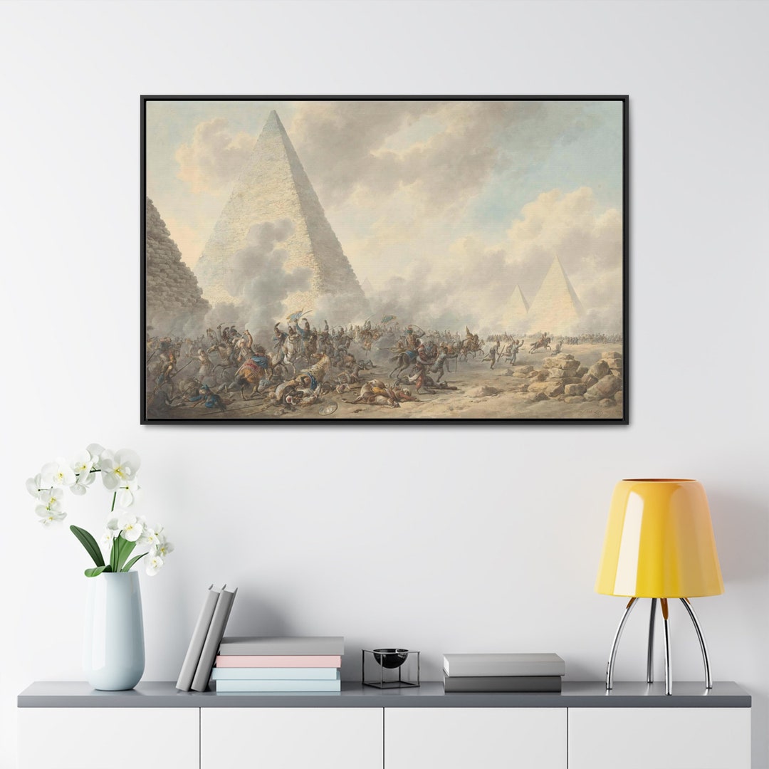 Egyptian Pyramids Historic Battle Scene Wall Art Vintage War ...