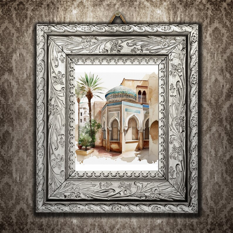 Printable Moroccan Palace, Morocco Architecture Print Digital Download ...