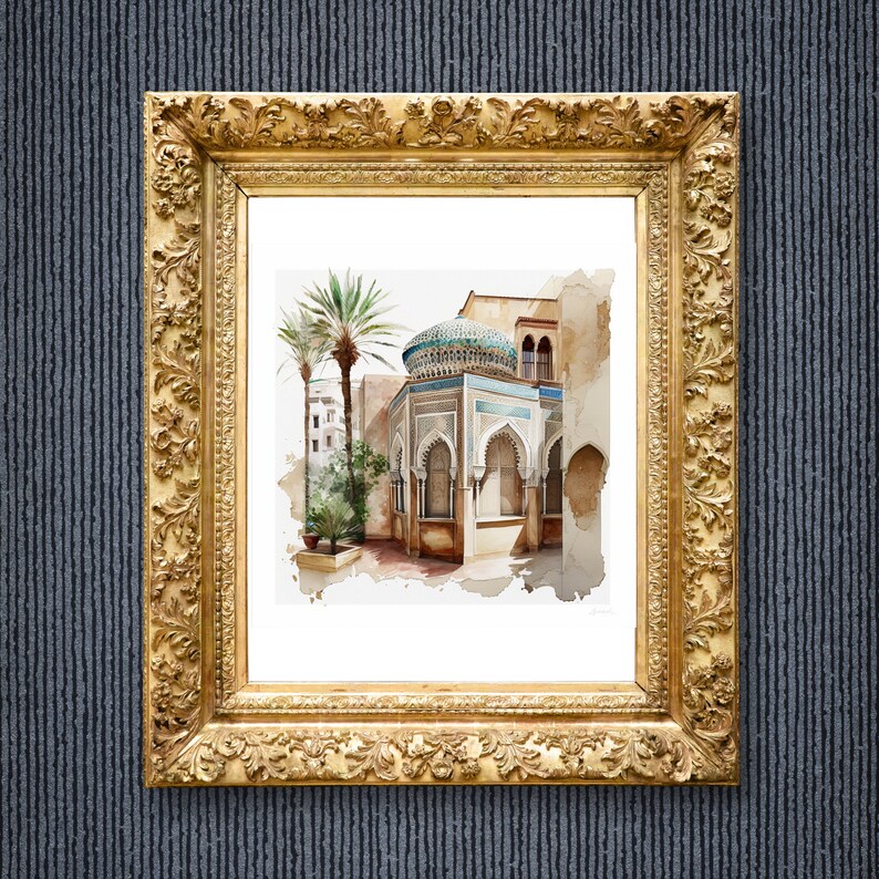 Printable Moroccan Palace, Morocco Architecture Print Digital Download ...