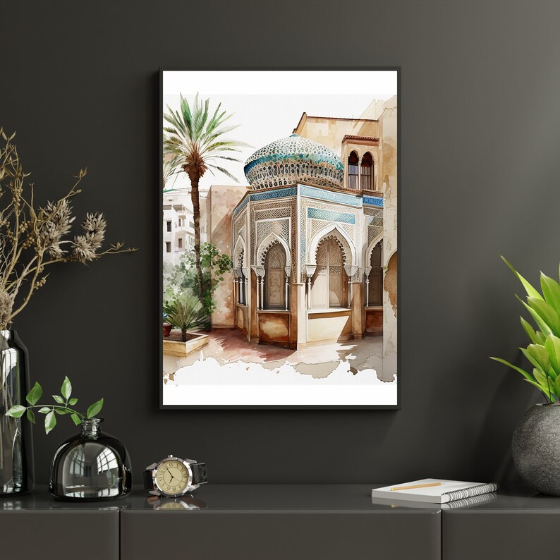 Printable Moroccan Palace, Morocco Architecture Print Digital Download ...