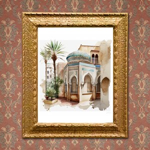 Printable Moroccan Palace, Morocco Architecture Print Digital Download ...