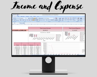 Easy & Simple Bookkeeping Template Google Sheets Income and Expense ...