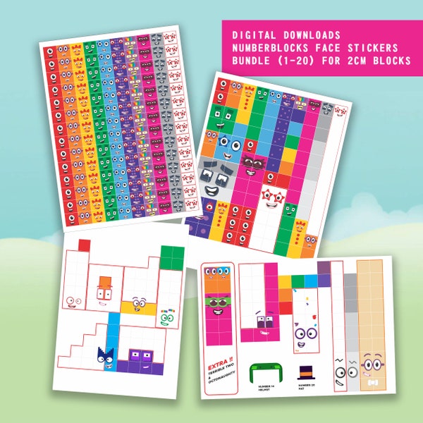 Numberblocks Stickers 1 100 - Etsy