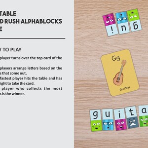 Digital Download Printable Word Rush Alphablocks Spelling Card Games - Etsy