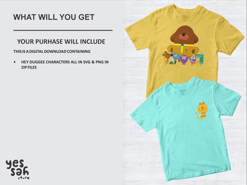 Hey Duggee Stickers: Printable Cartoon Decals, SVG Cut File (digital ...