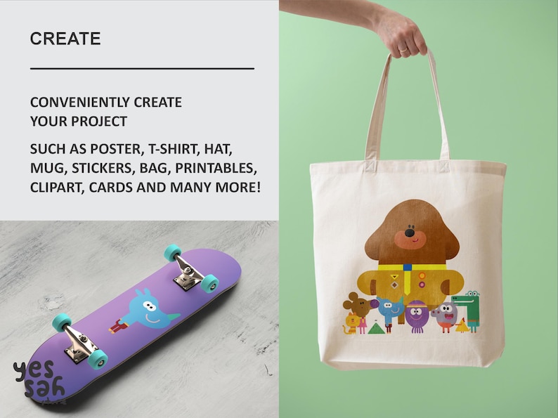 Hey Duggee Stickers: Printable Cartoon Decals, SVG Cut File (digital ...