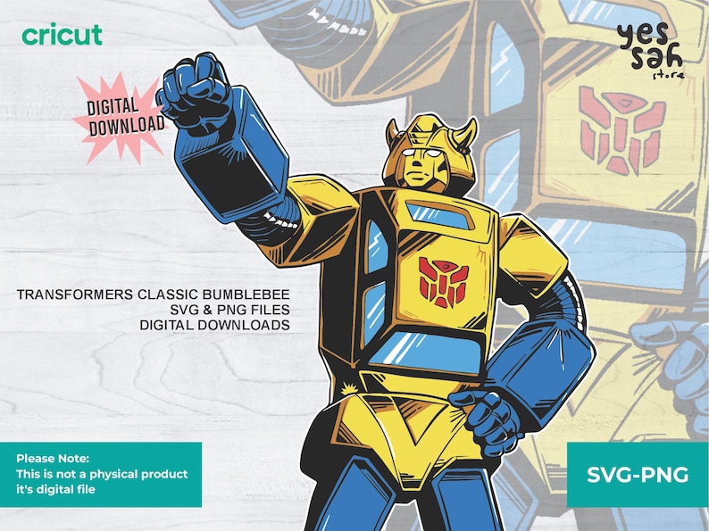 Bumblebee Classic Transformer Svg Sticker Digital,png, Vector Files ...