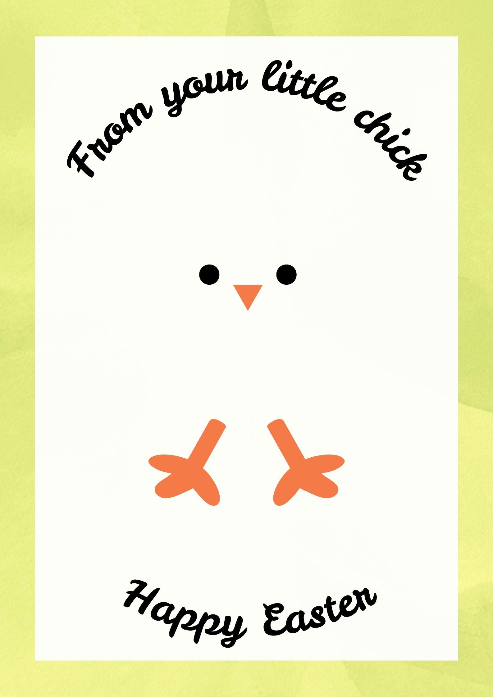 Printable Easter Handprint Chick - Etsy