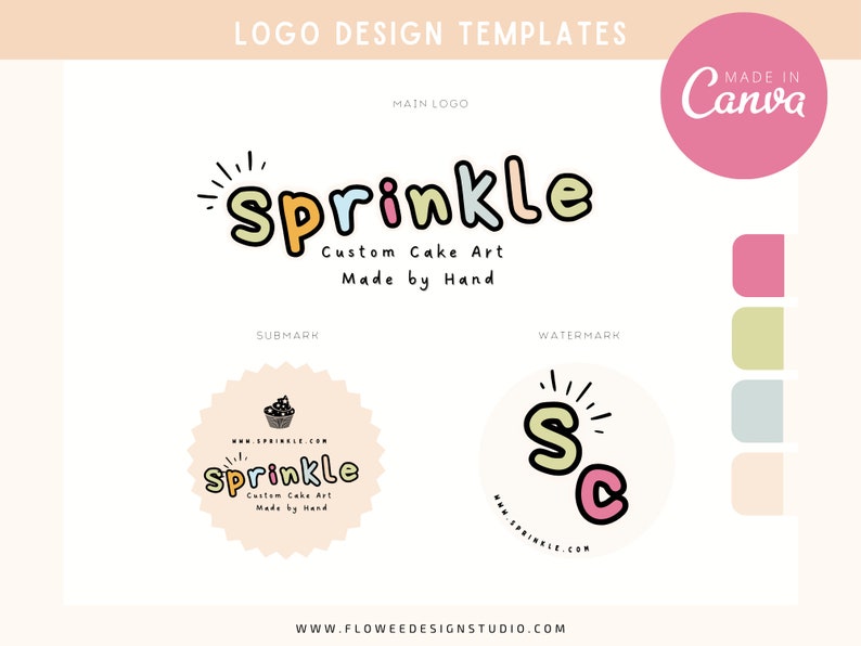 Cakery, Pastryshop, Designer Cakes, Custom Name Logo Design Editable ...