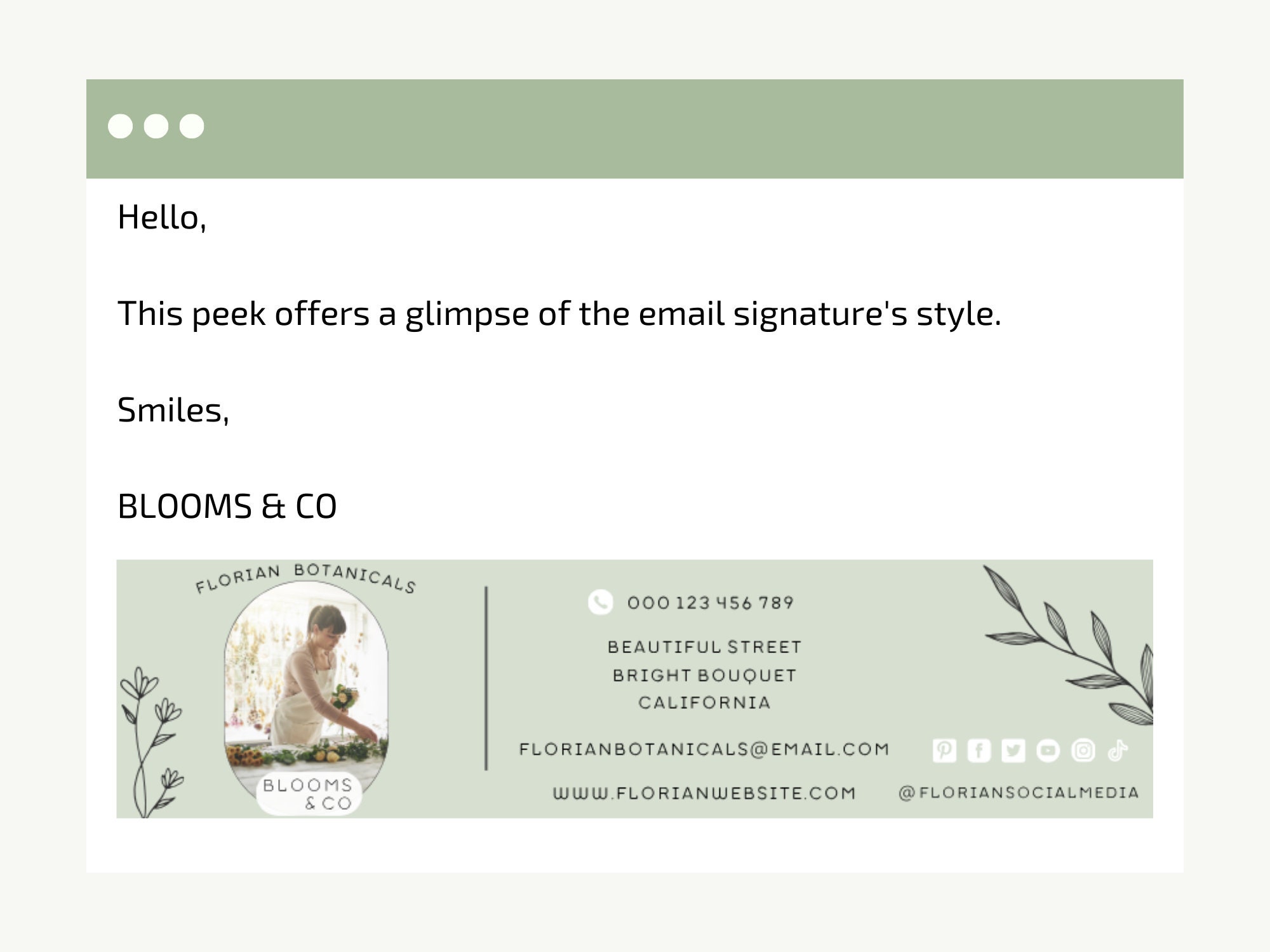 Simple and Feminine Signature for Email | Beauty Business Branding ...