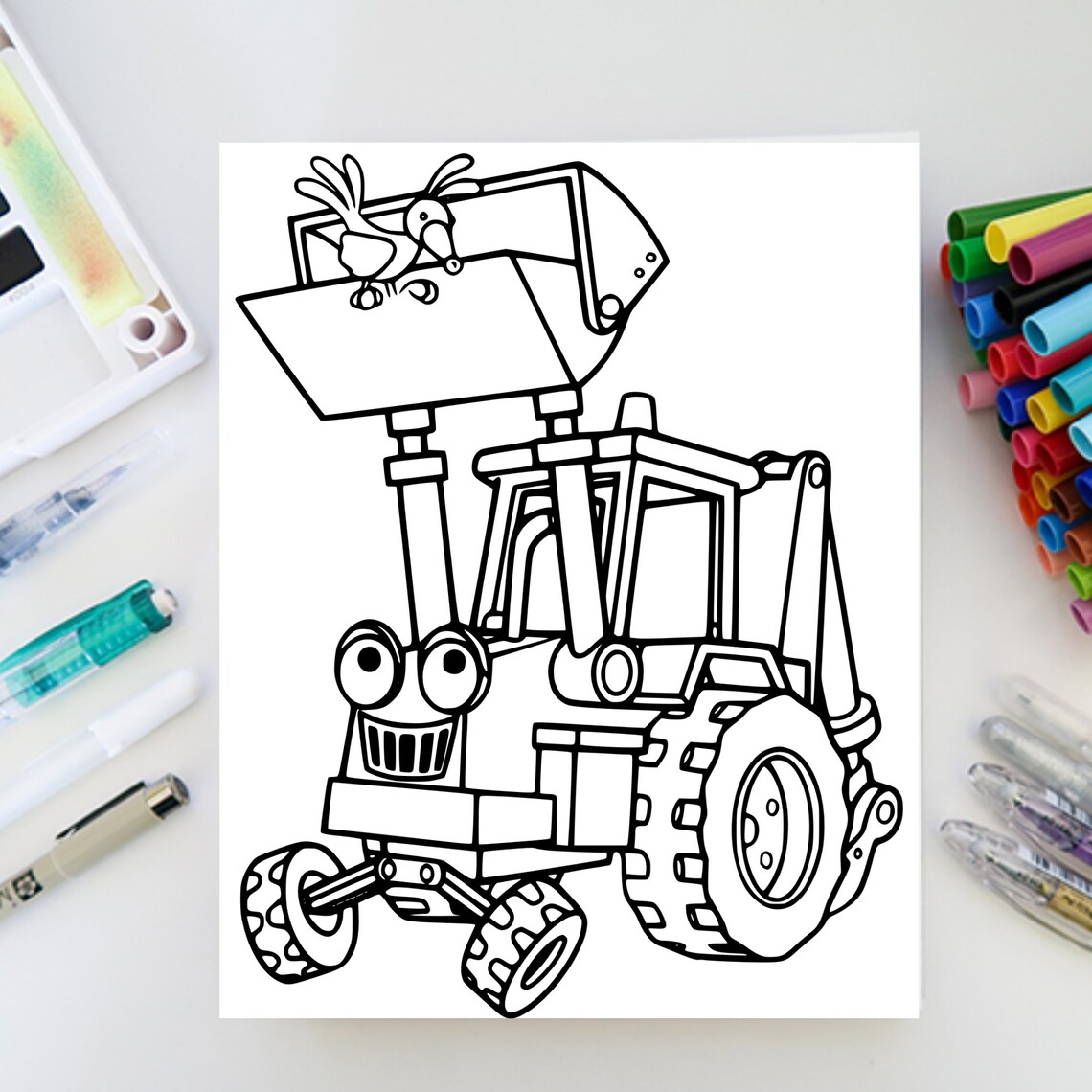 Coloring Pages: Cute Building Bob Cartoon | Kids & Adult Coloring| 87 ...